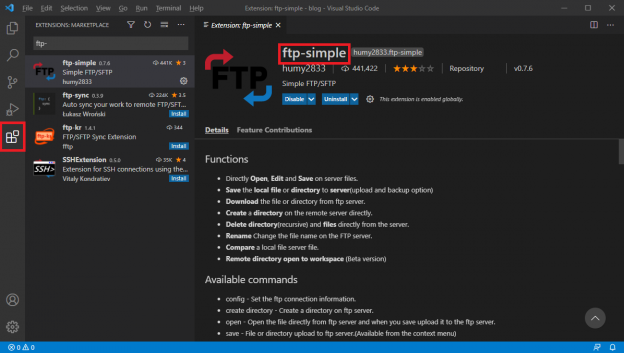 [Setting | VSCode] ftp / sftp 접속 | Opendocs Blog