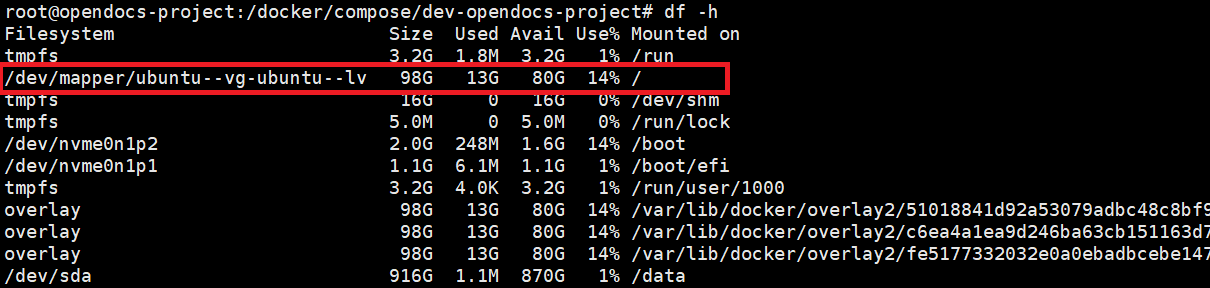 [Tip | Ubuntu] 논리 볼륨 크기 조정 | Opendocs Blog