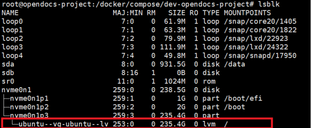Tip Ubuntu 논리 볼륨 크기 조정 Opendocs Blog